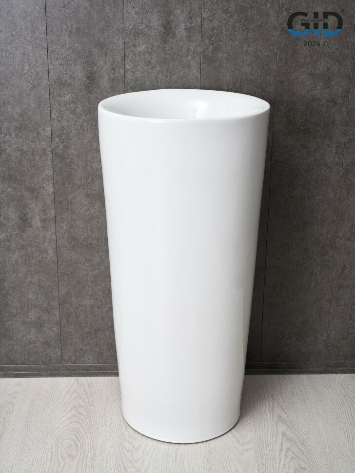 Раковина Gid Nb130w 81118 накладная белая 41x41x85