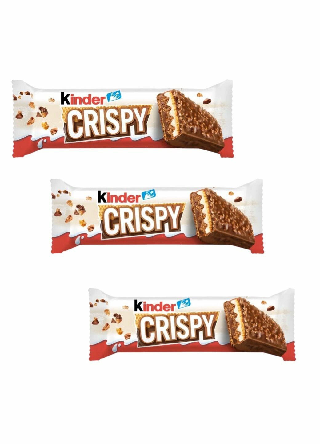 Шоколадный батончик хрустящий слой Kinder Crispy / Киндер Криспи (Германия), 3 шт. по 34 грамма