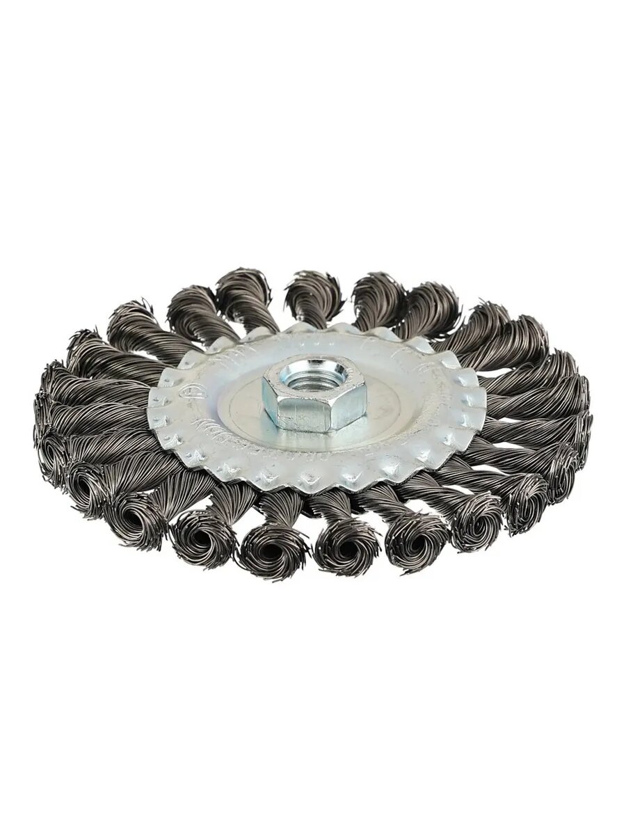 Щетка-насадка DORN для УШМ крученая плоская М14х125 мм