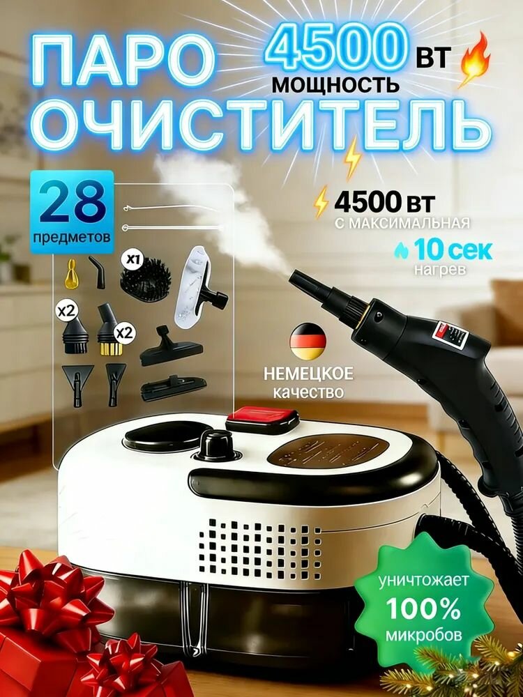 Cswur Пароочиститель HX-86012 4500 Вт, насадки - 15 шт