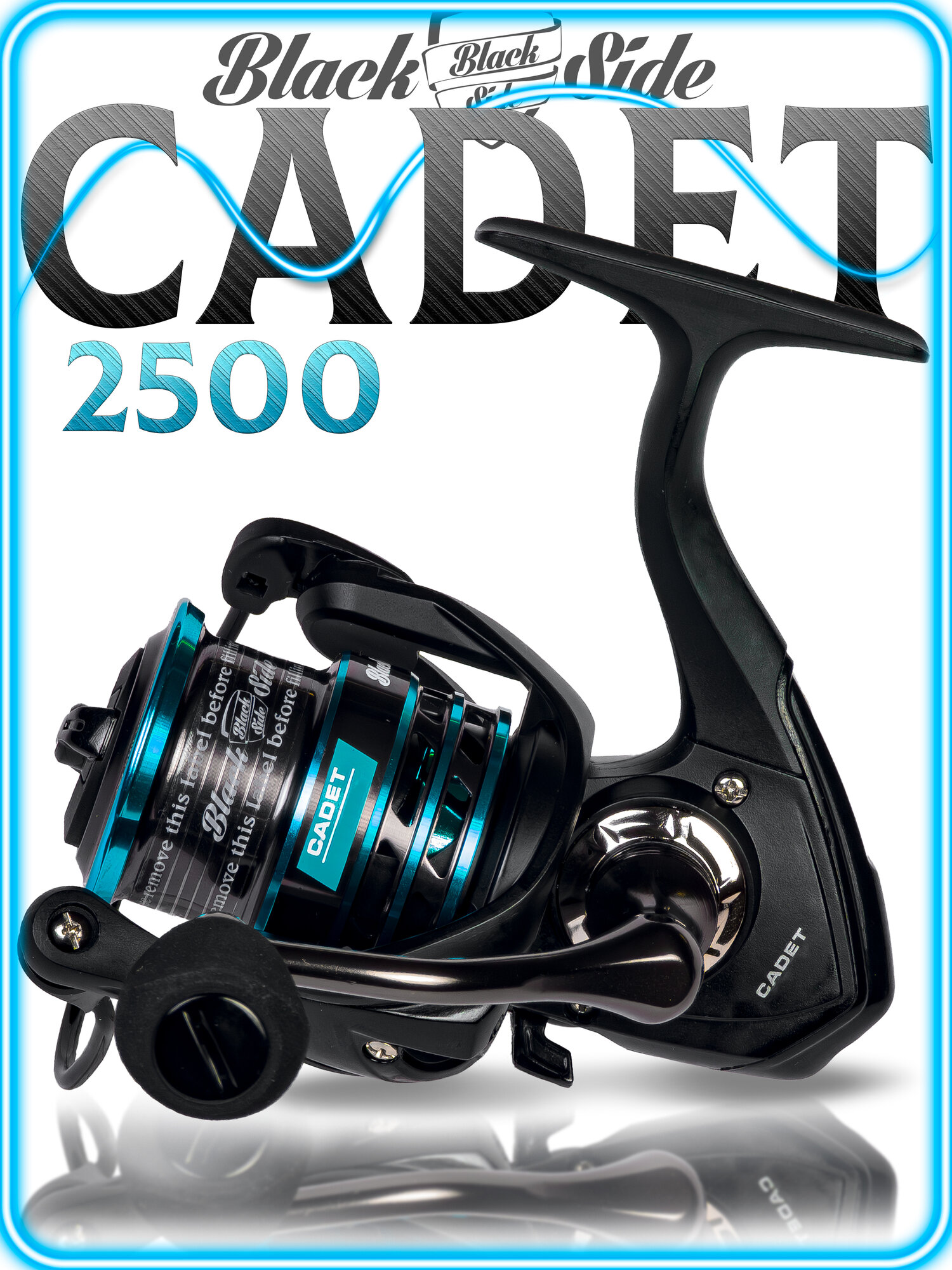 Катушка для спиннинга Black Side Cadet 2500FD (5+1 подш) рыболовная, катушка для рыбалки 2500, безынерционная