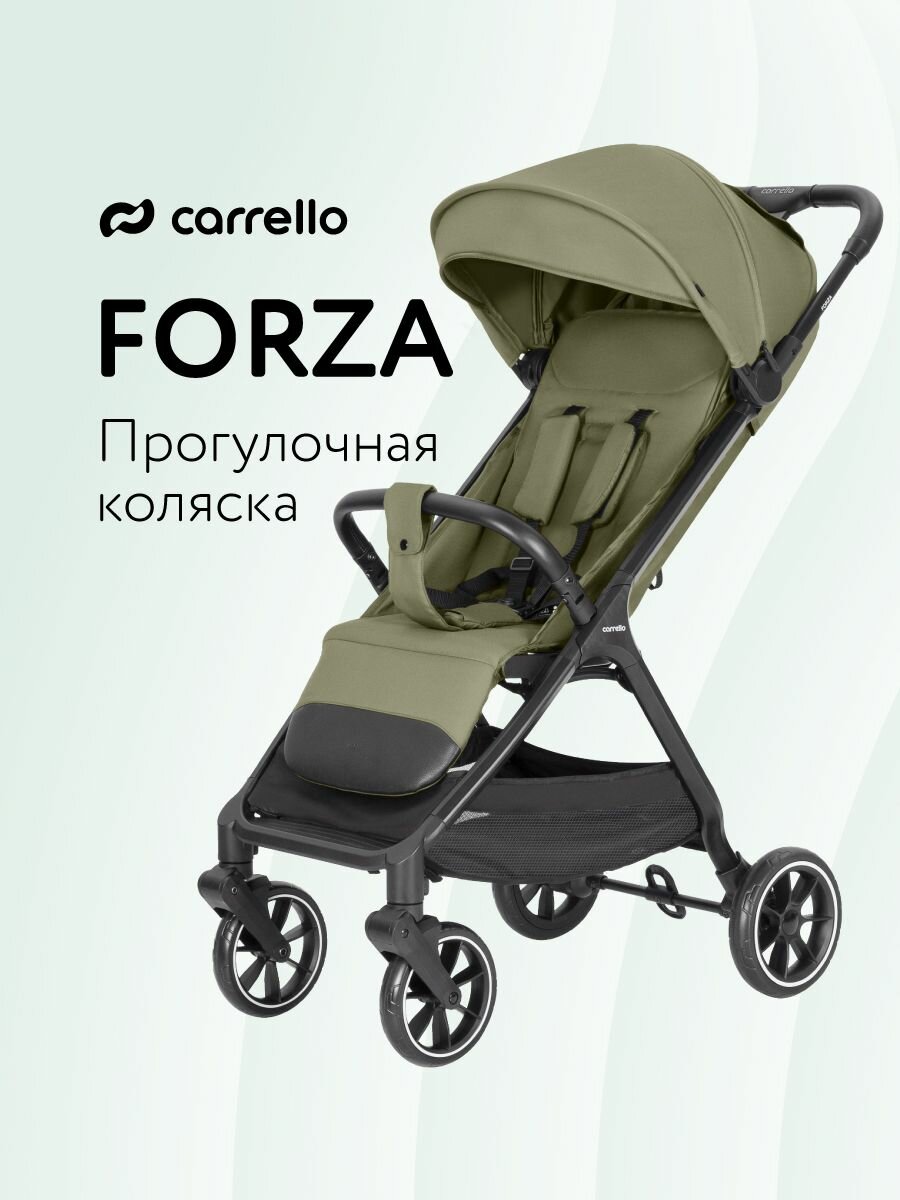 Коляска прогулочная детская всесезонная Carrello Forza, цвет зеленый