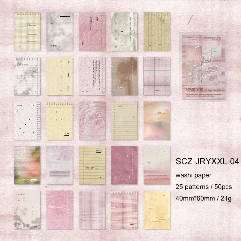 Бумага для скрапбукинга SCZ-JRYXXL-04, 25 дизайнов, розовый