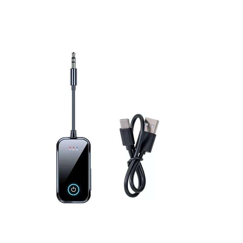 Bluetooth 5.4 Двухрежимный беспроводной приемник передатчик для авто AUX самолет спорт TV базовый комплект -