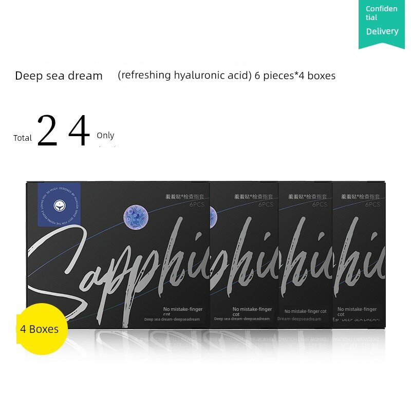 24 шт. взрослые перчатки для пальцев с гиалуроновой кислотой, набор Deep Sea Dream 4 коробки для интимного здоровья