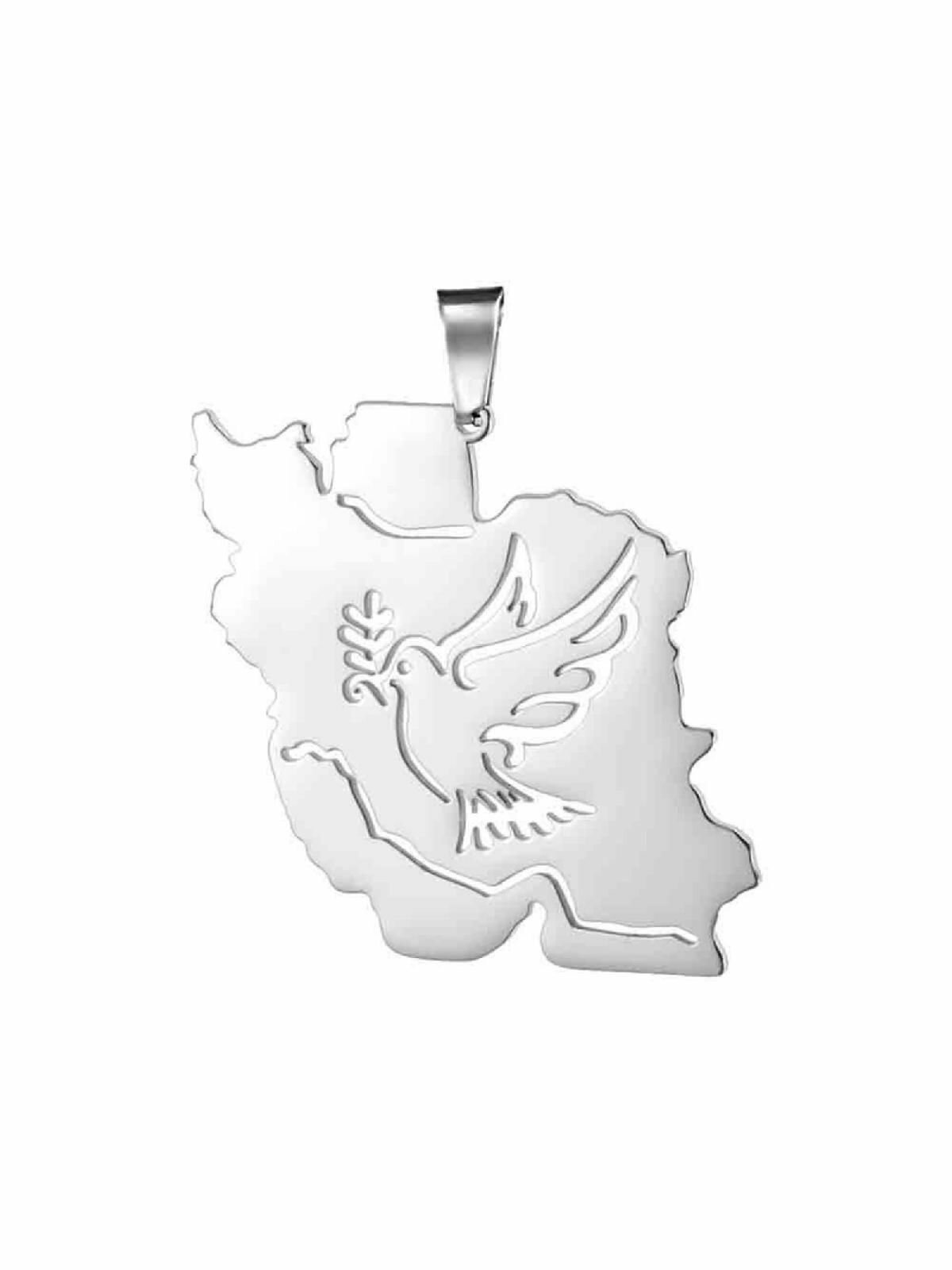 (1шт) Иранская подвеска из титановой стали-Серебро-B