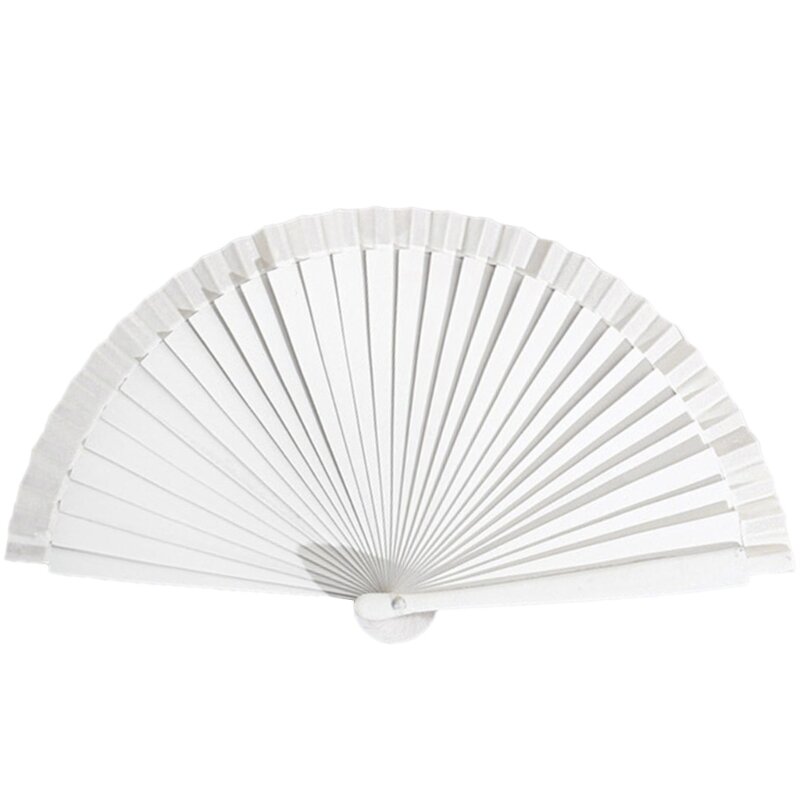 Spanish Wood Plain Solid Color Folding Fan for Dance Perfornamnces Party Gift