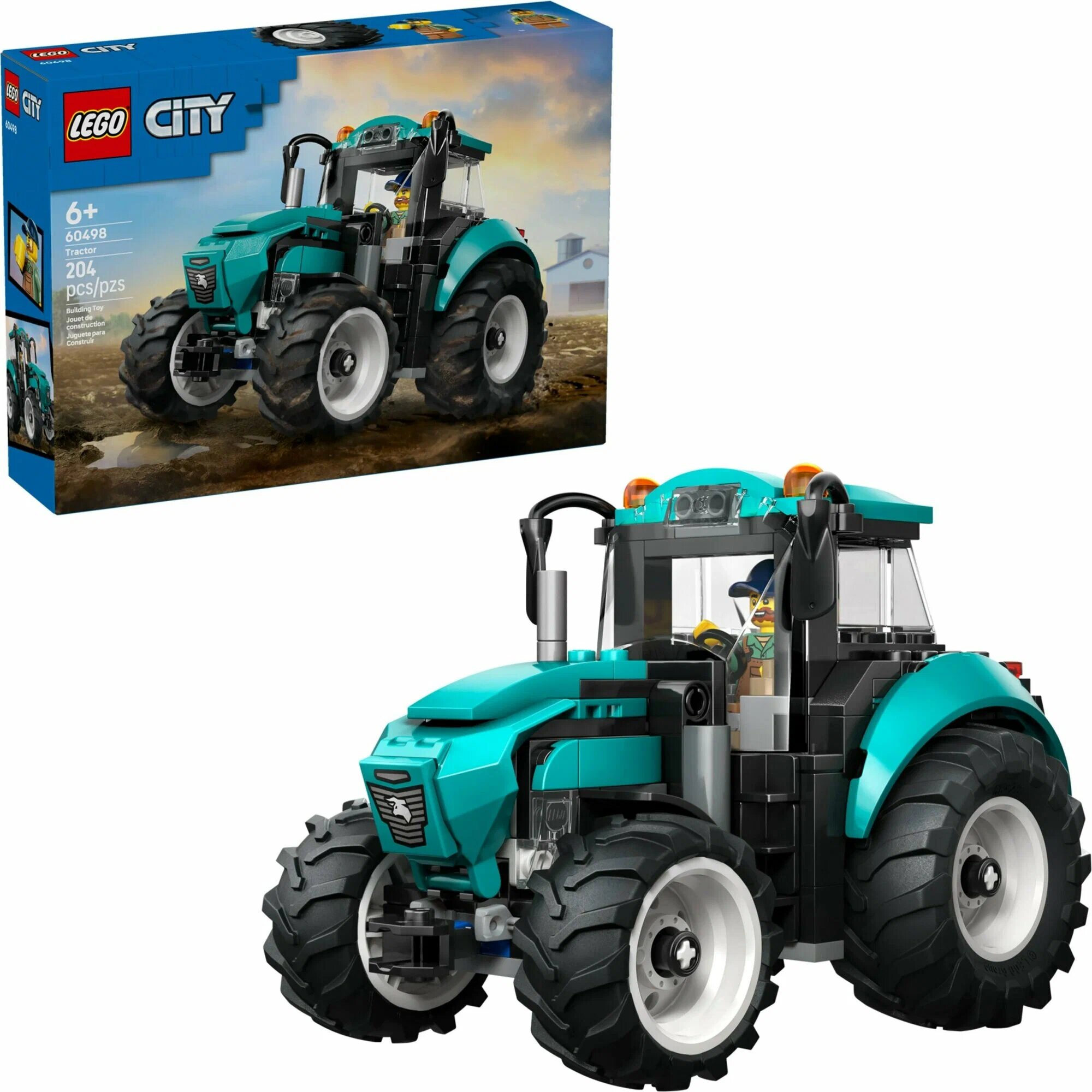 Конструктор LEGO City 60498 (N), Трактор, 204 детали, возраст от 6 лет