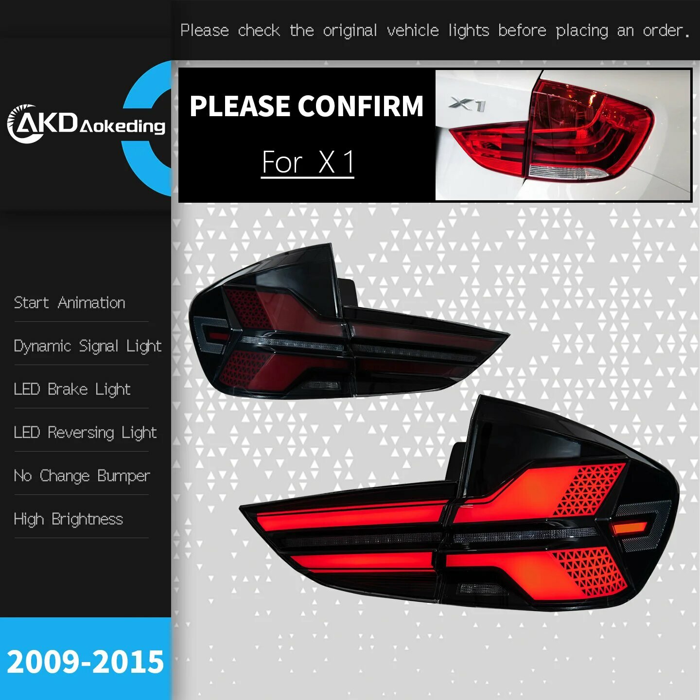 AKD 2 ПКЗ Для 2009-2015 BMW X1 E84 Сборка светодиодных автомобильных задних фонарей Улучшение Стиль дизайна R-Line Инструменты Аксессуары