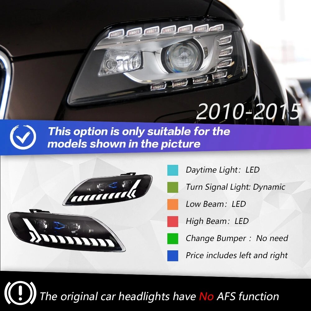 Автомобильные товары для Audi Q7 2006-2015 Фары 12V H7 LED DRL Hella 5 Xenon Lens Hid Запчасти и аксессуары для Audi Q7