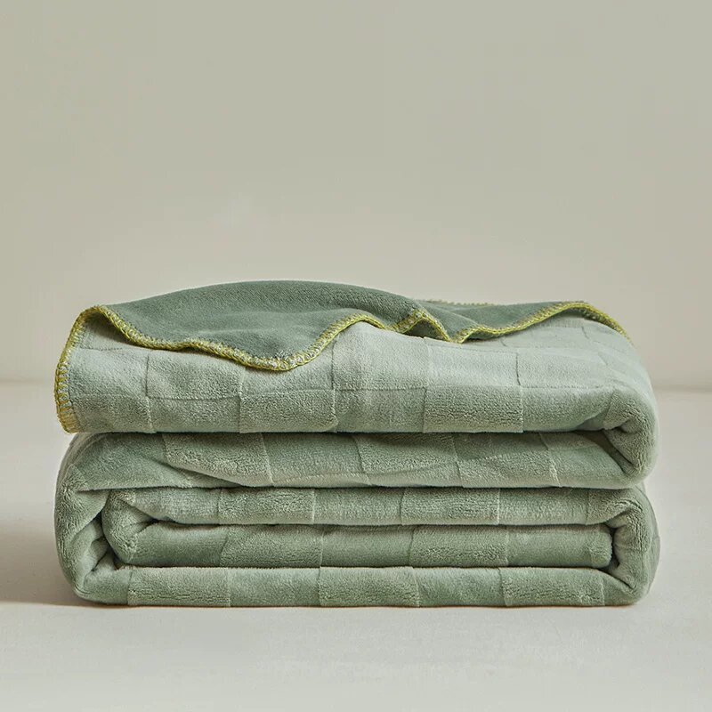Плед Heilan Home из молочного вельвета, утолщенный зимний плед из кораллового флиса, покрывало для офиса, для сна, для