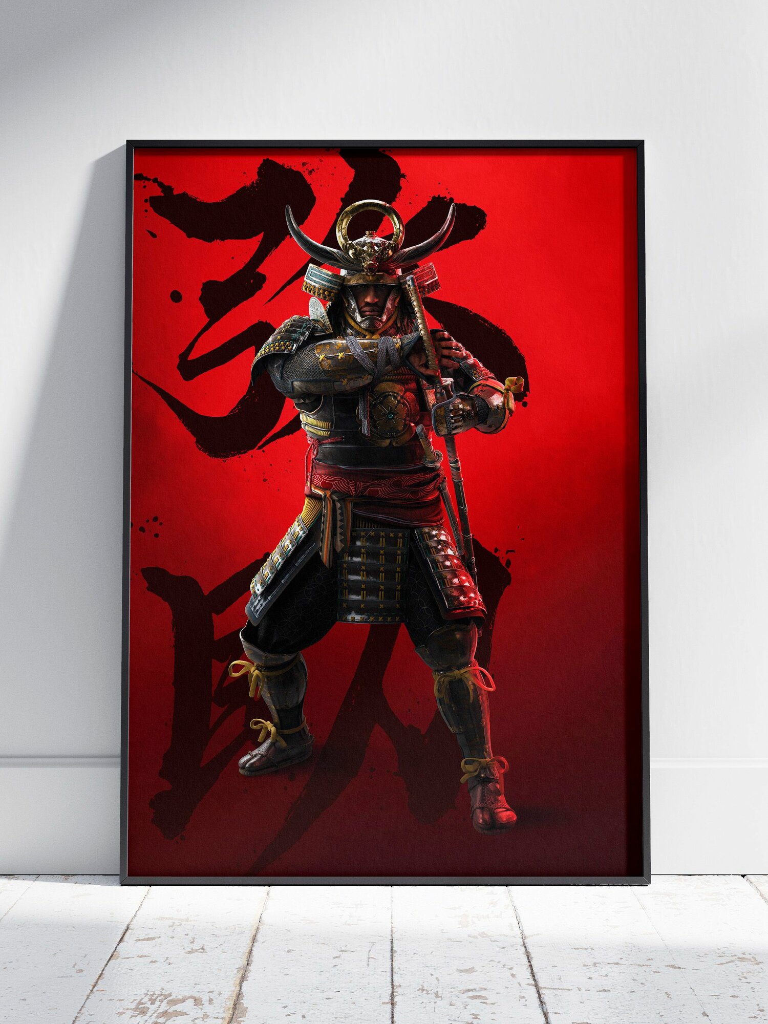 Плакат на стену для интерьера Assassins Creed Тени (Ясуке 1) - Постер по игре формата A4 (21x30 см)