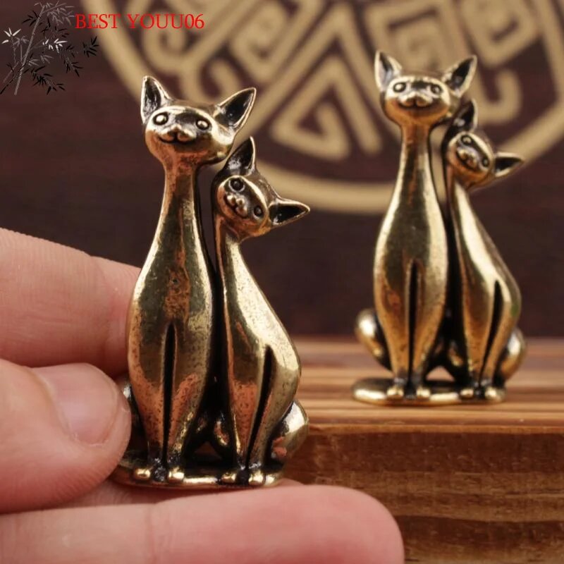 Латунные фигурки кошек WHPHous