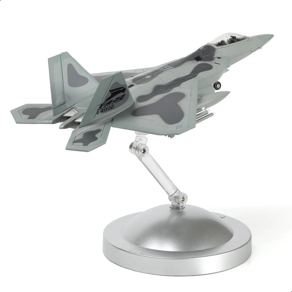 NUOTIE 1 / 100 F-22 Старая надежная модель истребителя Stealth Combat Airplane Air Force Aircraft Alloy Metal Diecast Model F22 Diecast Plane Model with Display Stand Collection Gift for Взрослый