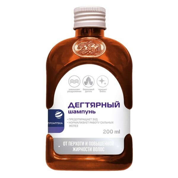 Шампунь от перхоти и повышенной жирности волос дегтярный Проаптека фл. 200мл