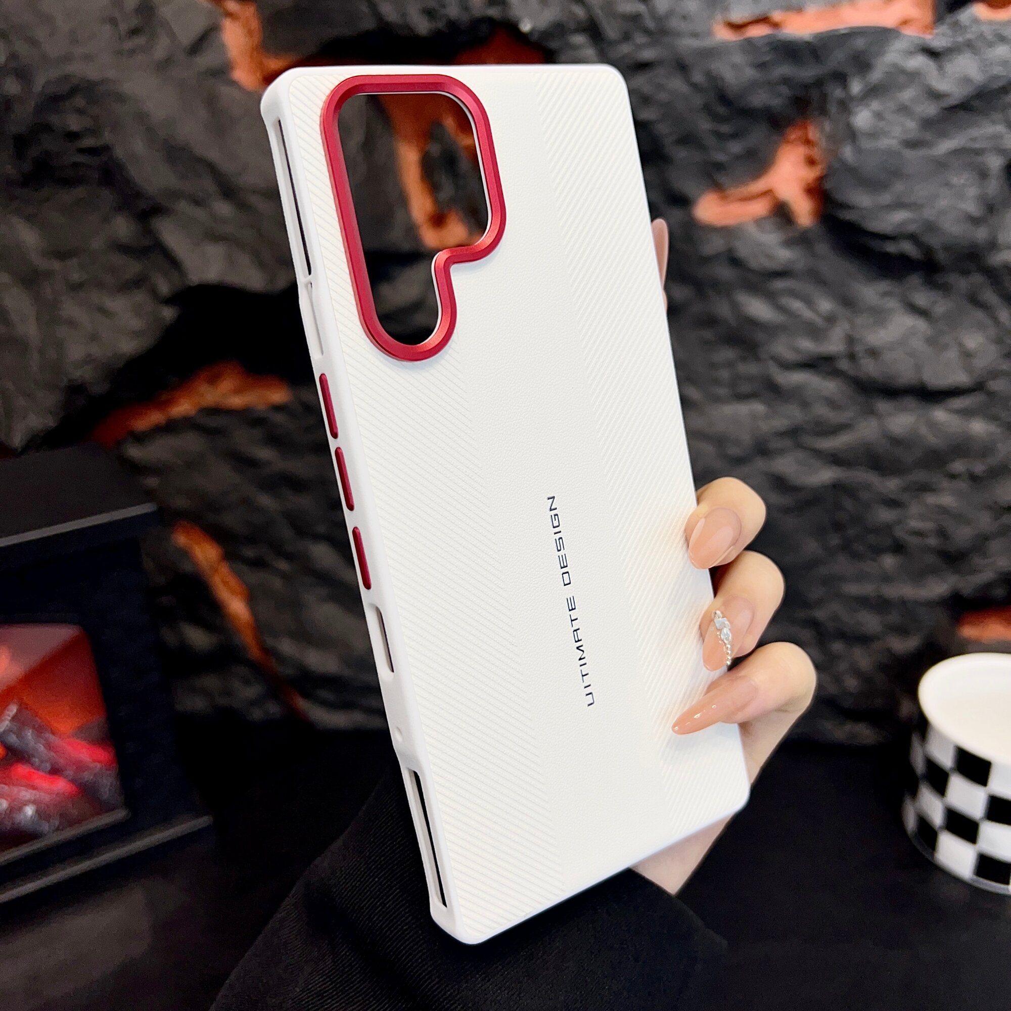 Чехол для Nubia Red Magic 11 Pro / Nubia Red Magic 11 Pro+, soft touch, чехол-кардиомонитор, искусственная кожа, поликарбонат (PC), защита камеры, ударопрочный, усиленные углы, Nubia,