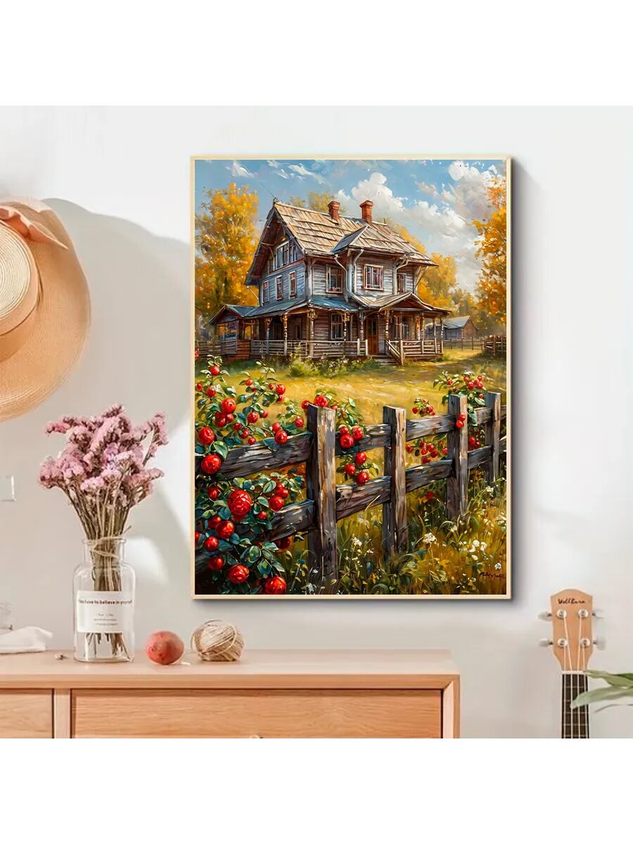 Картина на стену для интерьера "Старинная усадьба" 40х50 см