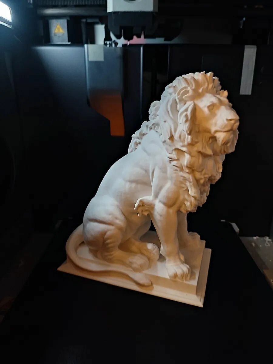 Статуэтка Лев у Дворца Правосудия (Вена) 3D печать из пластика