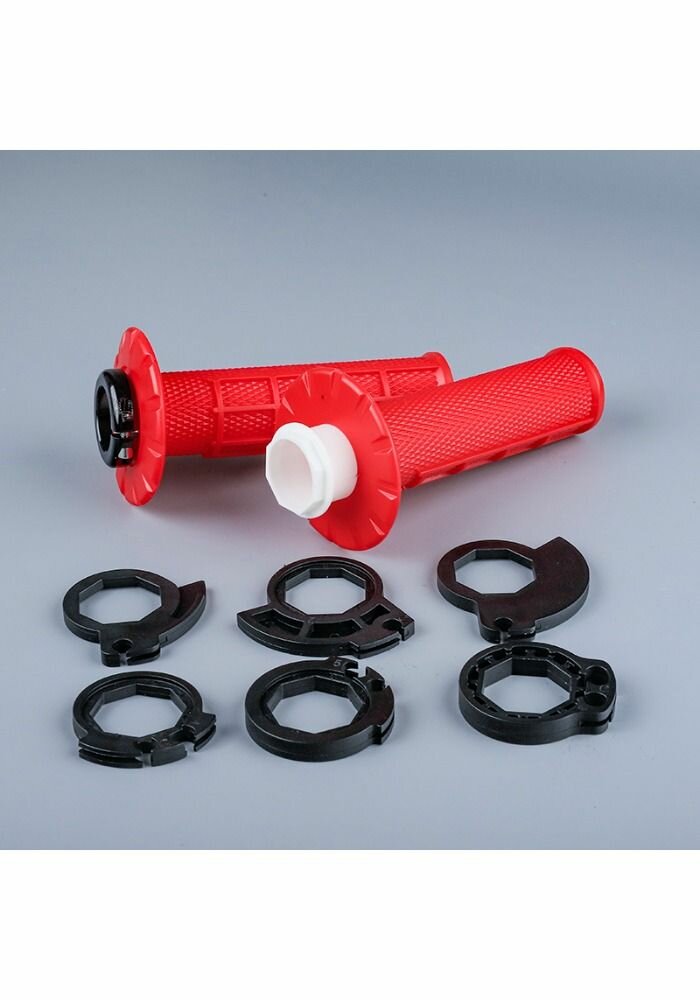 Грипсы (ручки руля) Lock-on, для SX SXF EXC TC TE KXF CRF YZF WR YZ RM RBIS BSE KAYO SSR TTR XR мотокросса и эндуро , мотоциклетные универсальные(красный)