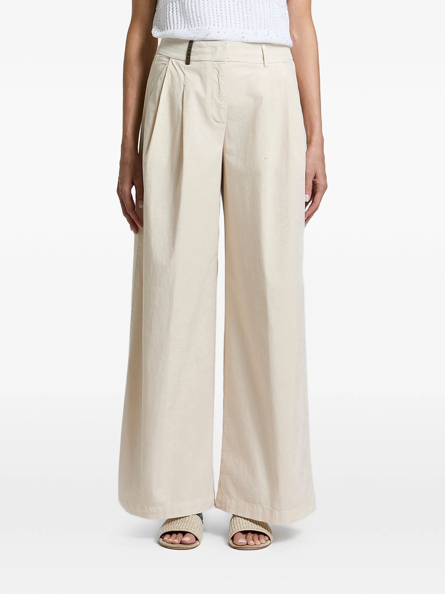 Брюки Pleated wide-leg trousers