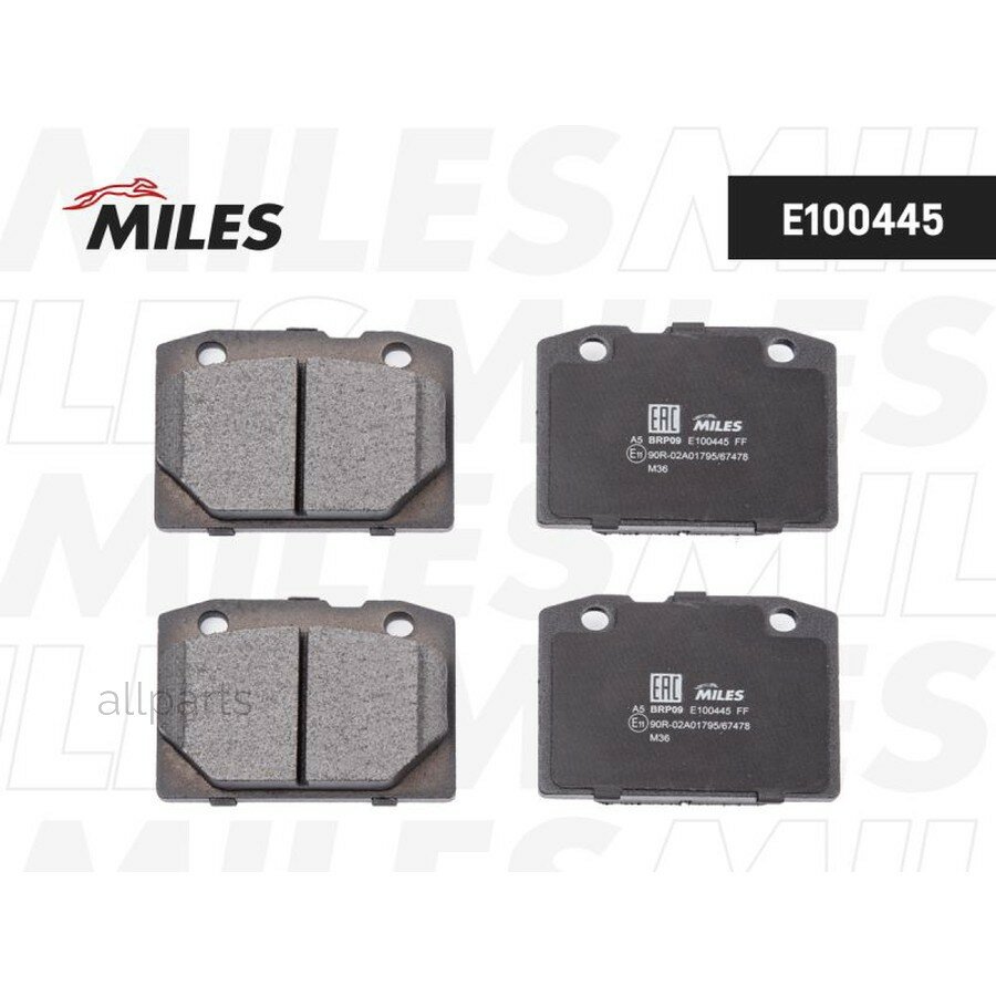 MILES E100445 Колодки тормозные ВАЗ 2101-2107 пер. SemiMetallic