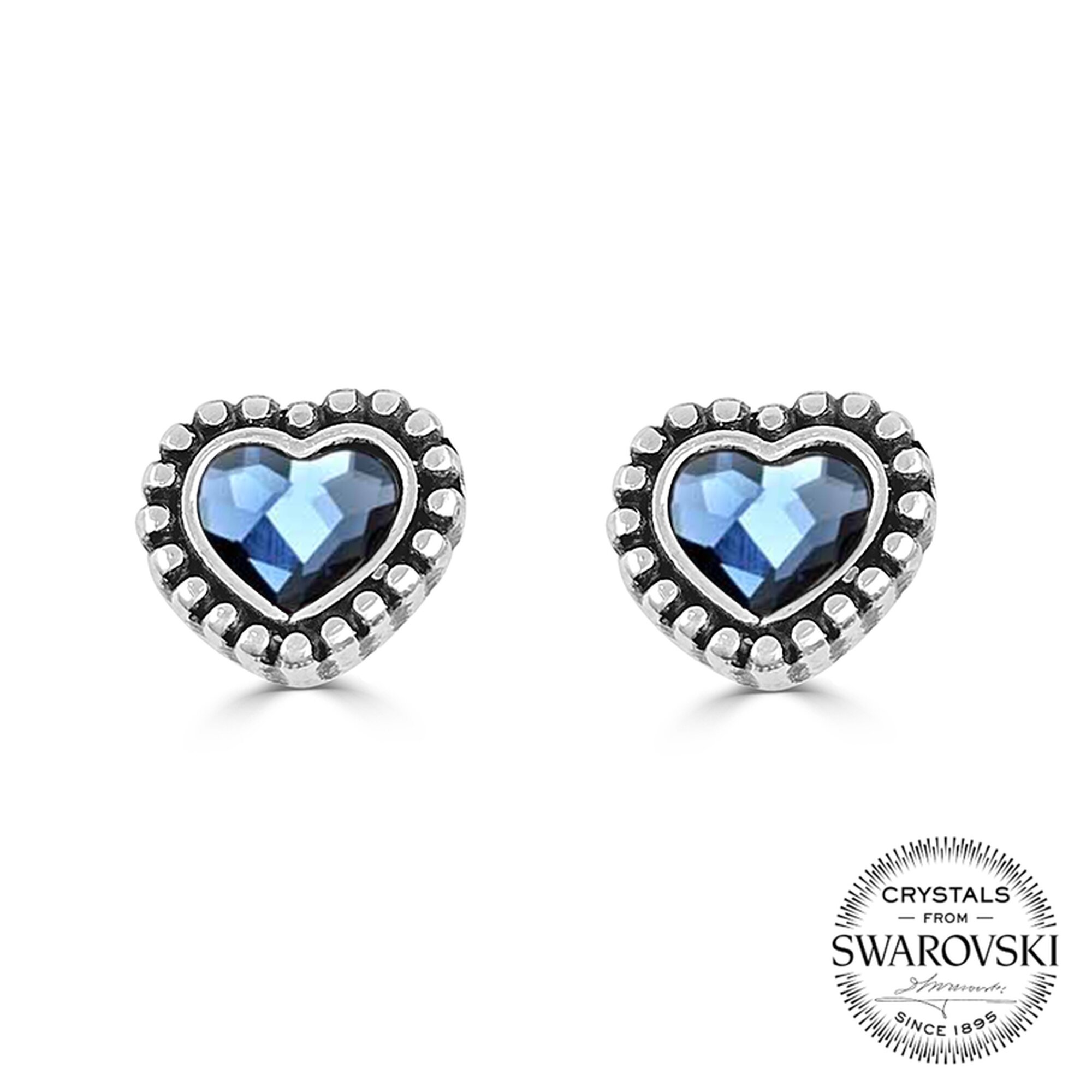 Серьги пусеты, кристаллы Swarovski