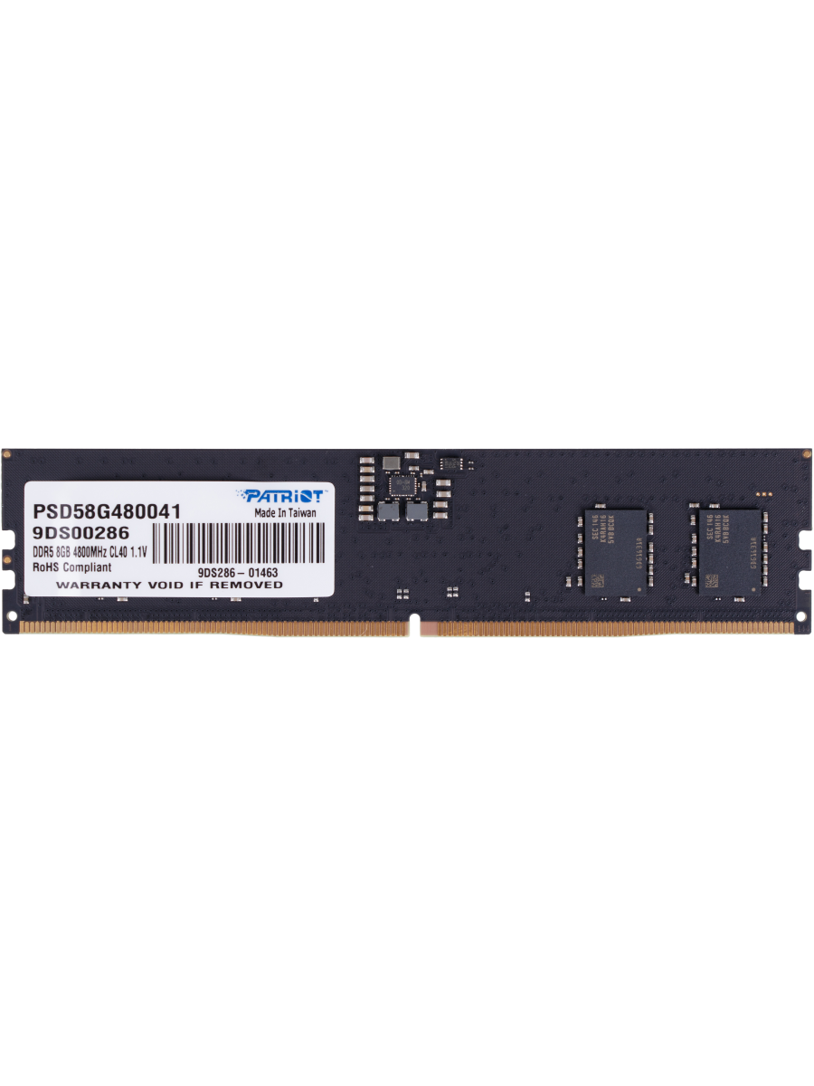 Память DDR5 8GB 4800MHz Patriot PSD58G480041 Signature RTL PC5-38400 CL40 DIMM 288-pin 1.1В single rank RTL
