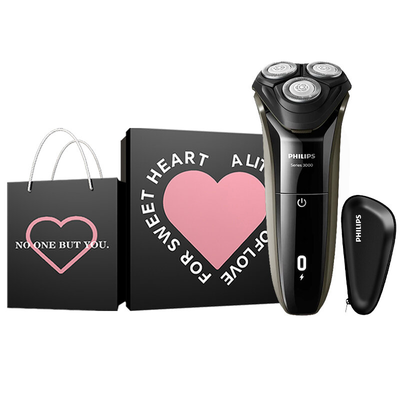 Электробритва роторная мужская Philips S3108, Valentine's Day Box Limited Edition, S3108 Black