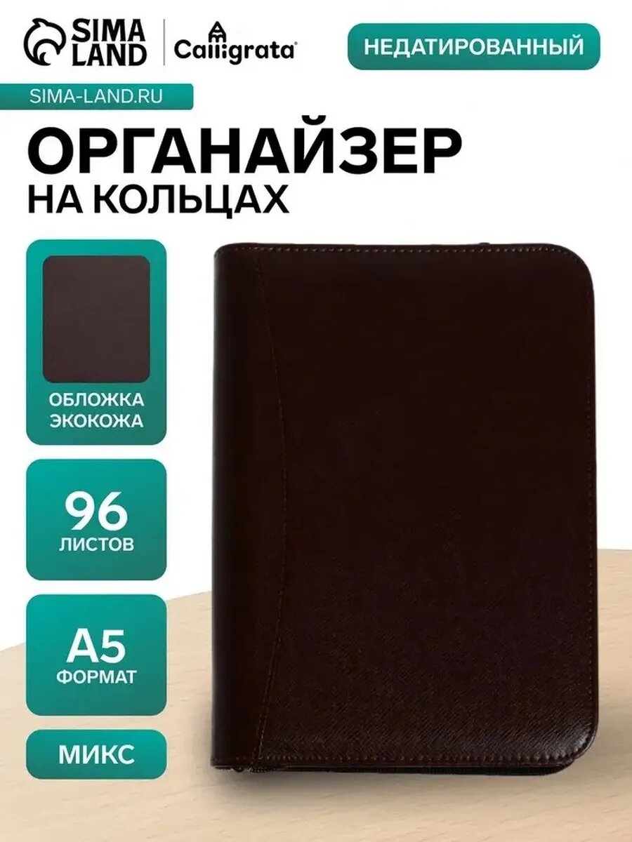 Стильный ежедневник-органайзер с молнией