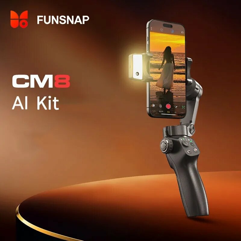 FUNSNAP CM8 с AI Заполняющий свет трехосевой селфи палка / карданный Стабилизатор для телефона / смартфона