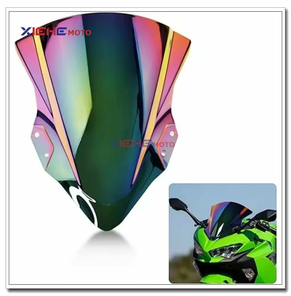 Ветровое стекло для мотоцикла Kawasaki Ninja 400 Ninja 250 EX400 2018-2023, обтекатель ветрового стекла, аксессуары с двойным пузырем