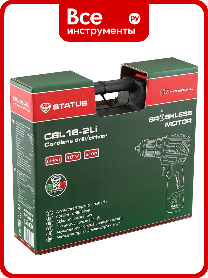 Бесщеточная дрель-шуруповерт STATUS CBL 16-2Li 07126001