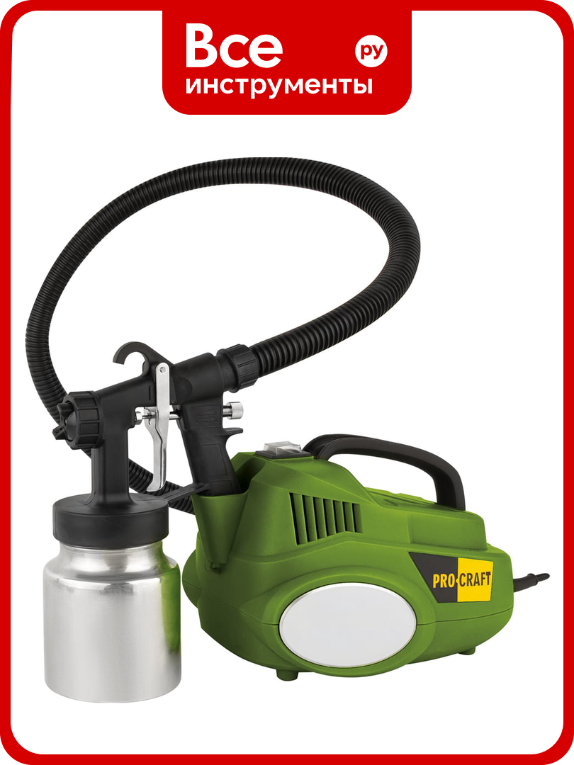 Краскопульт электрический Proccraft 600Вт, 0,9л PSE950