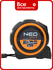 Рулетка NEO Tools двухкомпонентный корпус, 3, стальная лента 3 м x 19 мм магнит ...