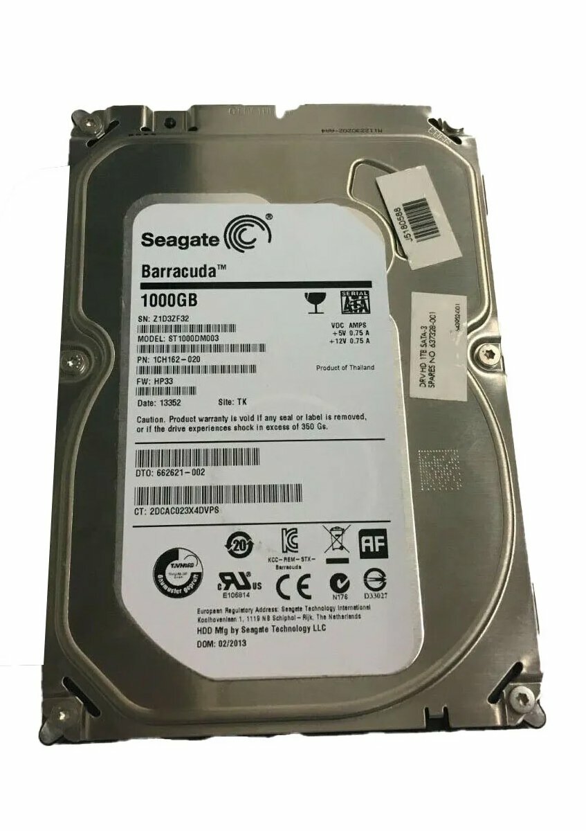 Жесткий диск HP 1Tb 7200 SATAIII 3.5" HDD