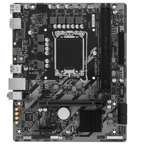 Материнская плата GIGABYTE H810M K - LGA 1851, Intel H810, 2xDDR5-6400 МГц, 1xPCI-Ex16, 1xM.2, Micro-ATX