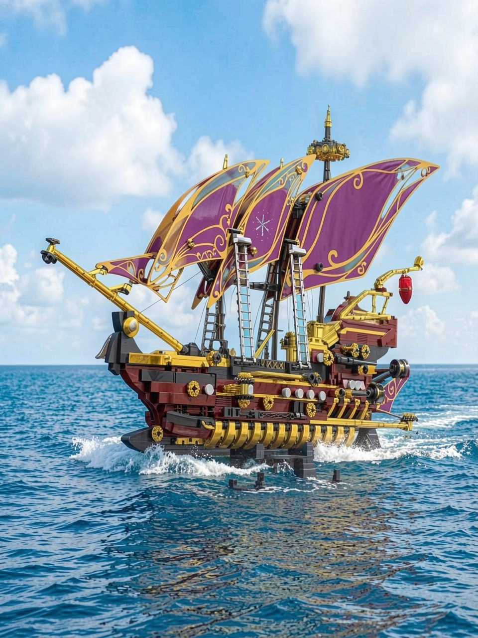 Конструктор DK Toys "Пиратский Корабль", блок, светящийся, 2285 деталей