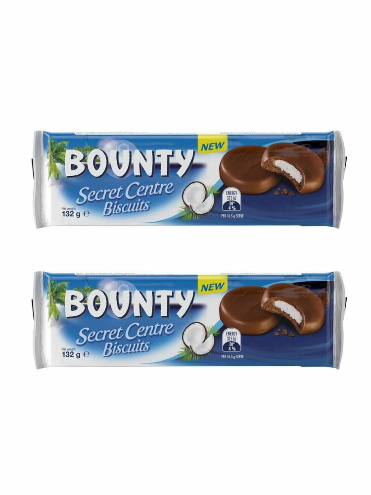 Bounty Печенье Secret Centre, 132 г, 2 шт