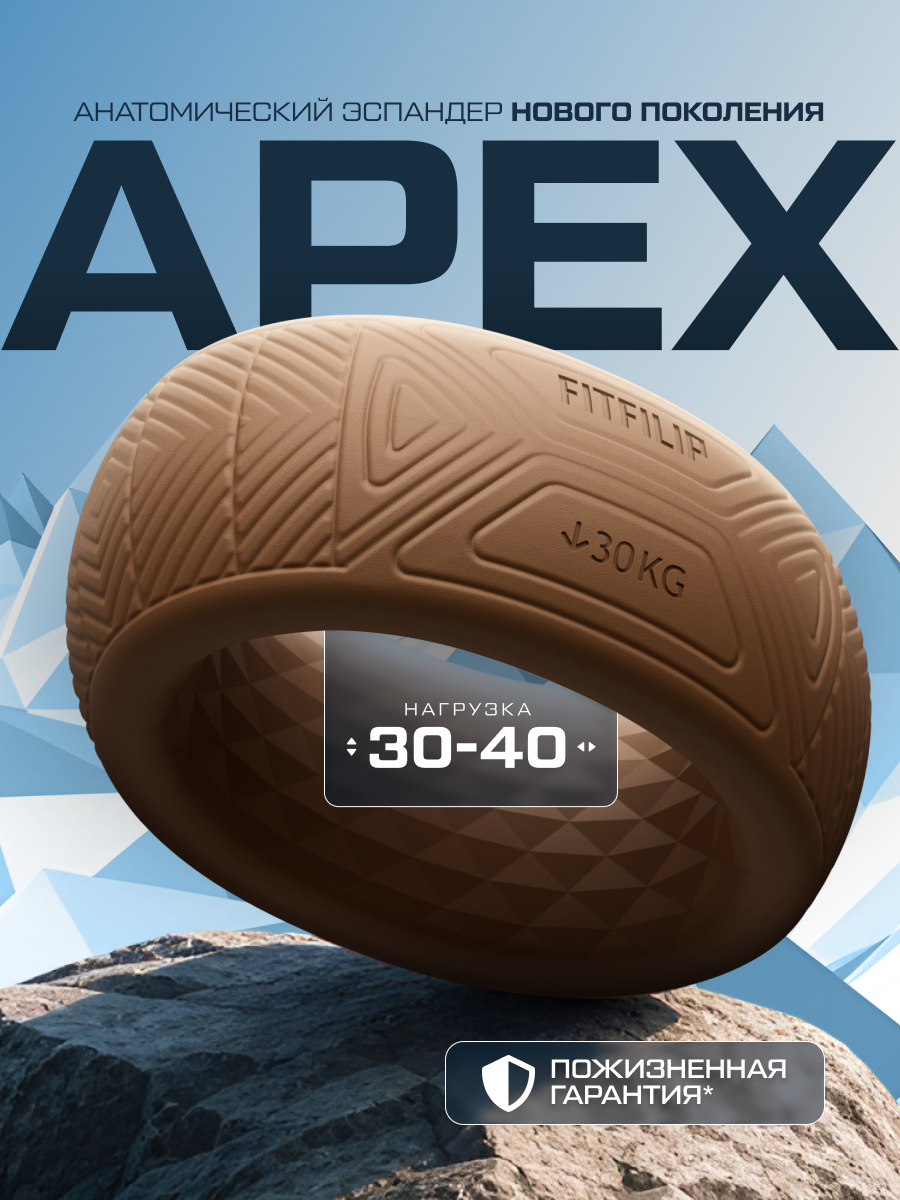Эспандер кистевой FITFILIP "APEX", двойной, 30-40 кг, овальный