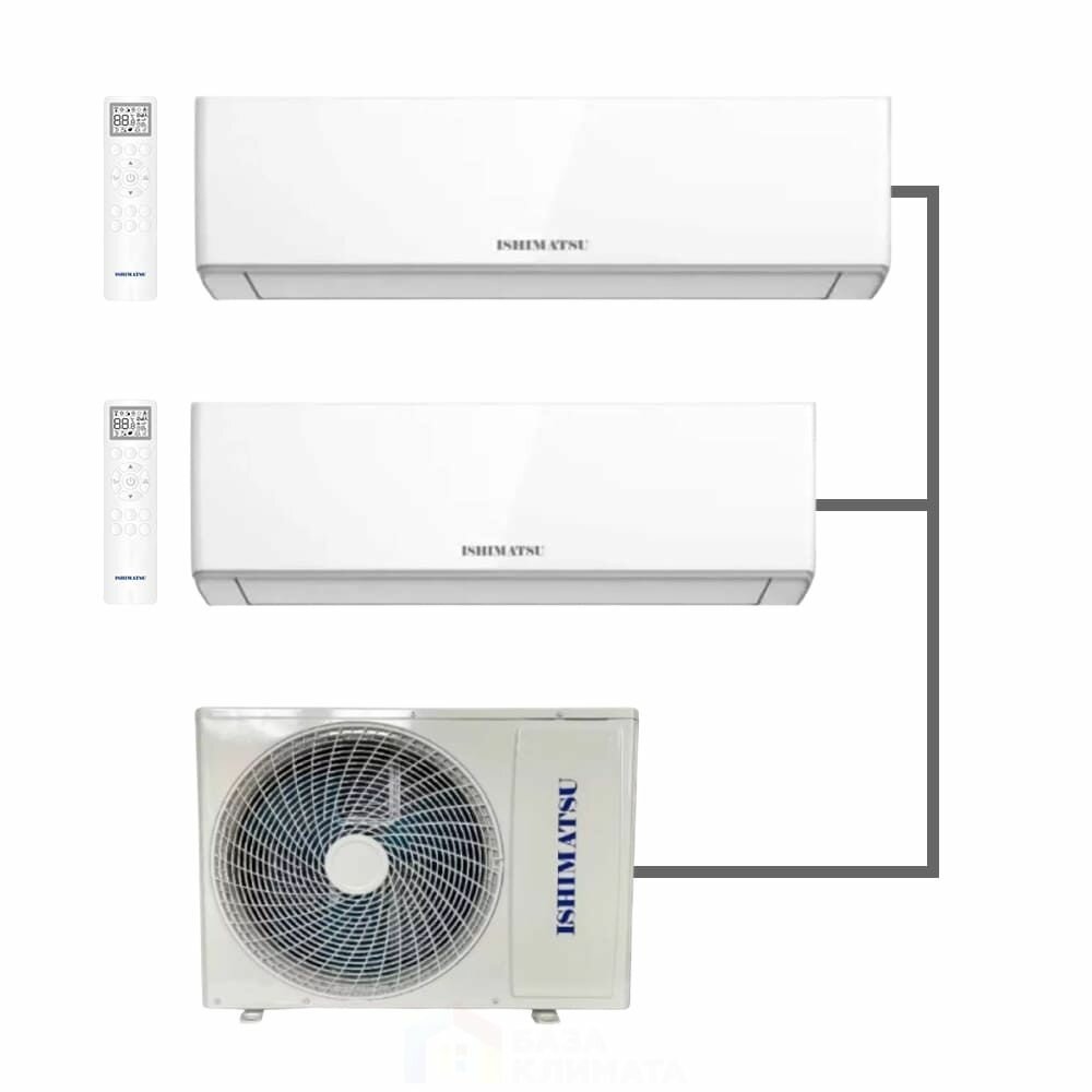 Мульти сплит-система настенная Ishimatsu AMS-07/AMS-07/AMSN-14/2 inverter