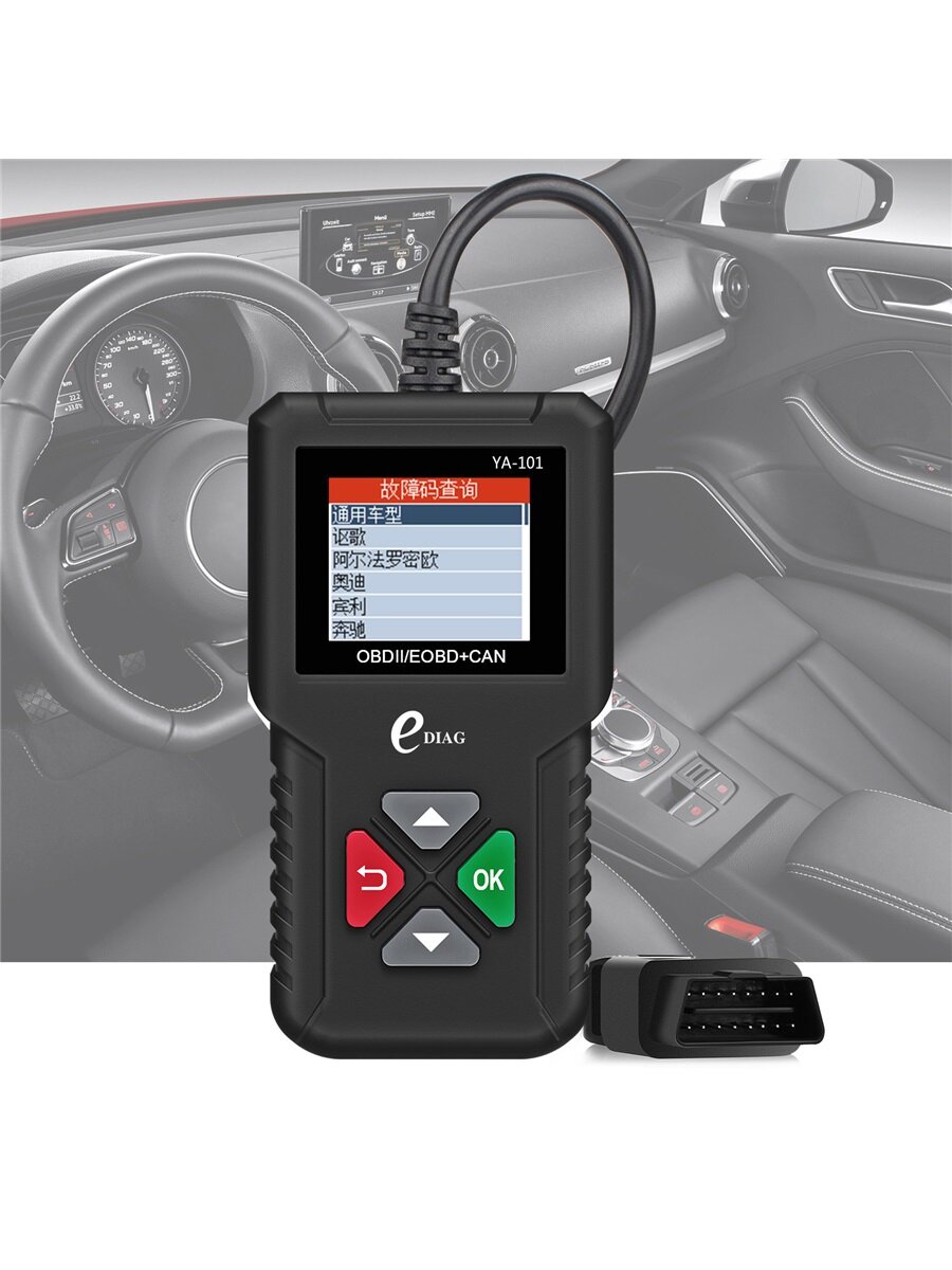 Диагностический прибор OBD2 Многоязычная карта считывания кода неисправности двигателя автомобиля Диагностический прибор OBD-детектор