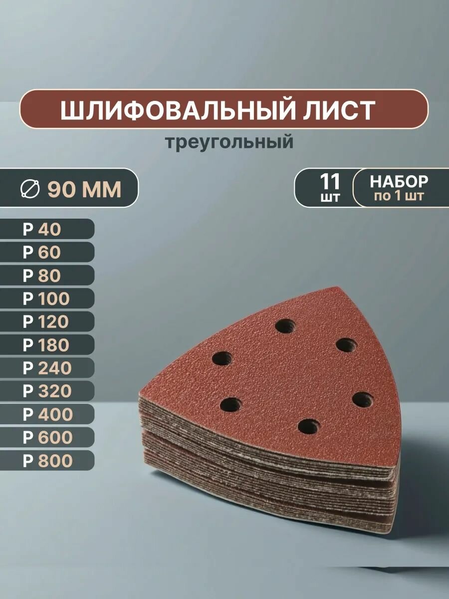 Vitatools Лист шлифовальный, шкурка 90; P40, P60, P80