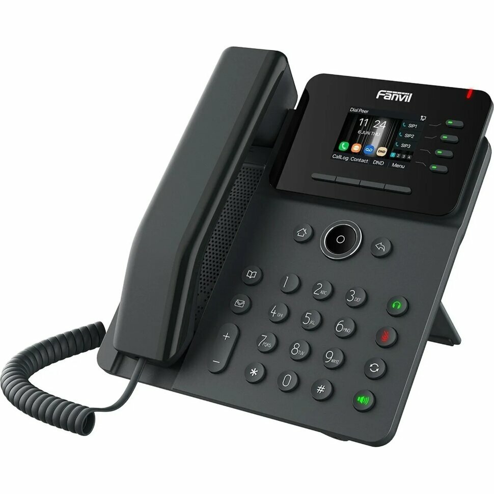 IP-телефон Fanvil V61W, HD voice, 4 SIP,2.4, Opus+IPV6 12 DSS, WIFI, PSU, 2200917