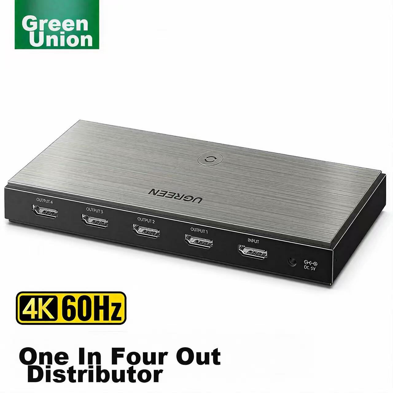 Разветвитель HDMI 2.0 Ugreen высокой четкости 1 на 4, поддержка 4K 60 Гц, для телевизора, компьютера и ноутбука
