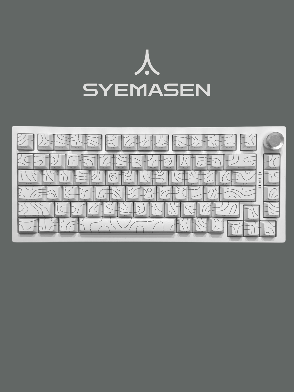 Беспроводная механическая клавиатура Syemasen "White Lightning Faith" K81 | Игровая | RGB | Cherry MX2 Green Switch