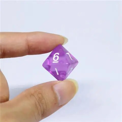 Кубик D8 акрил фиолетовый, Purple