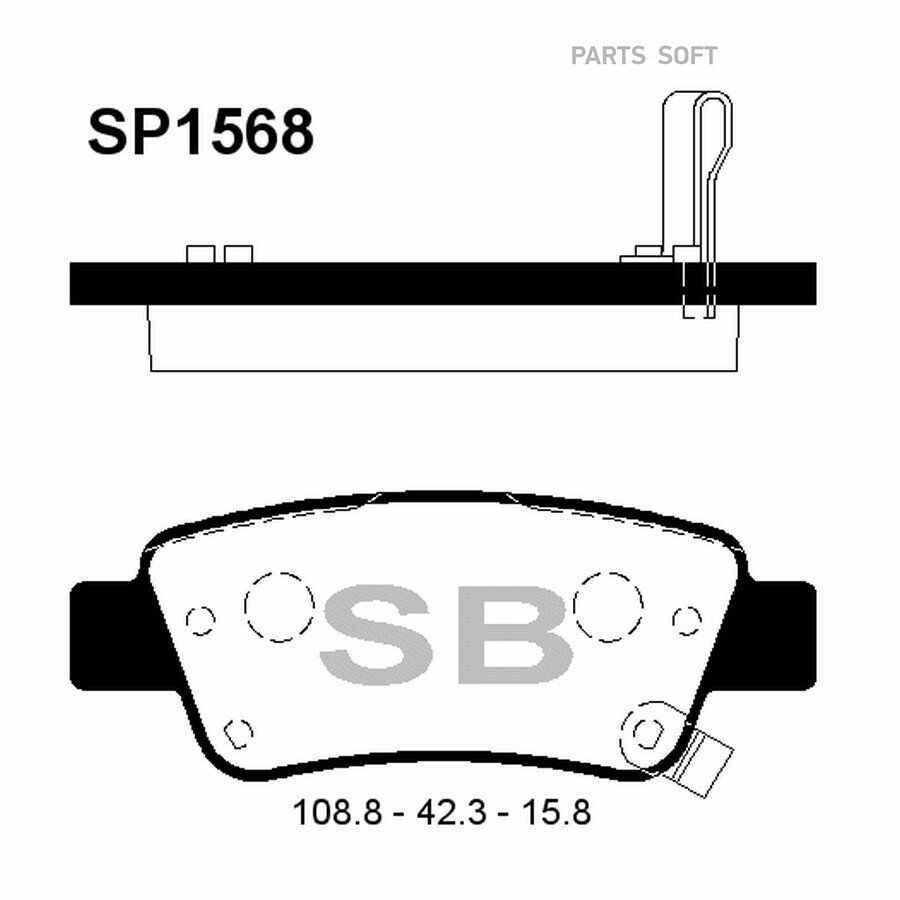 SANGSIN BRAKE SP1568 Колодки тормозные задние