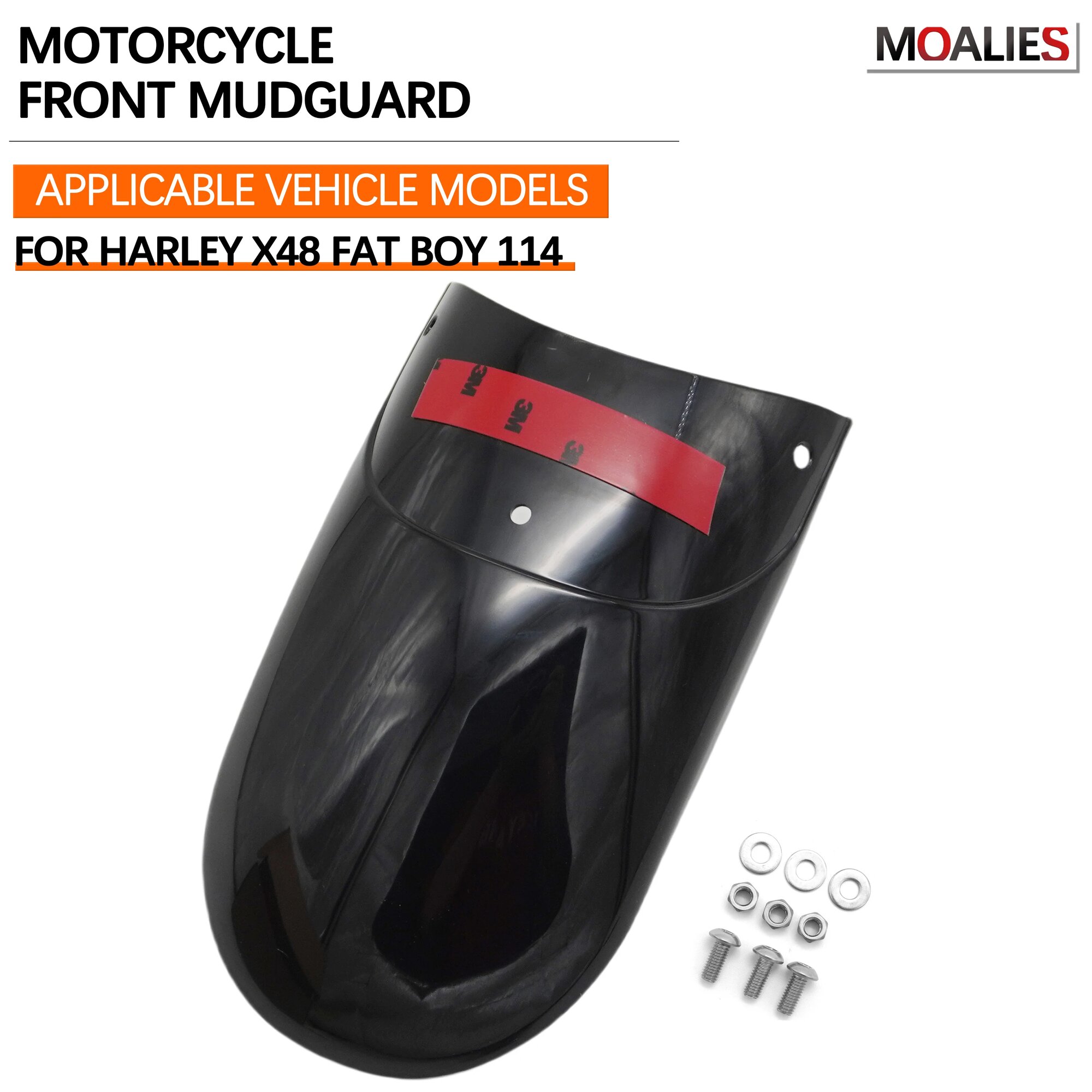 Для Harley Davidson X48 Fat Boy 114 2014-2021 мотоцикла глянцевый черный передний брызговик расширитель крыла брызговик