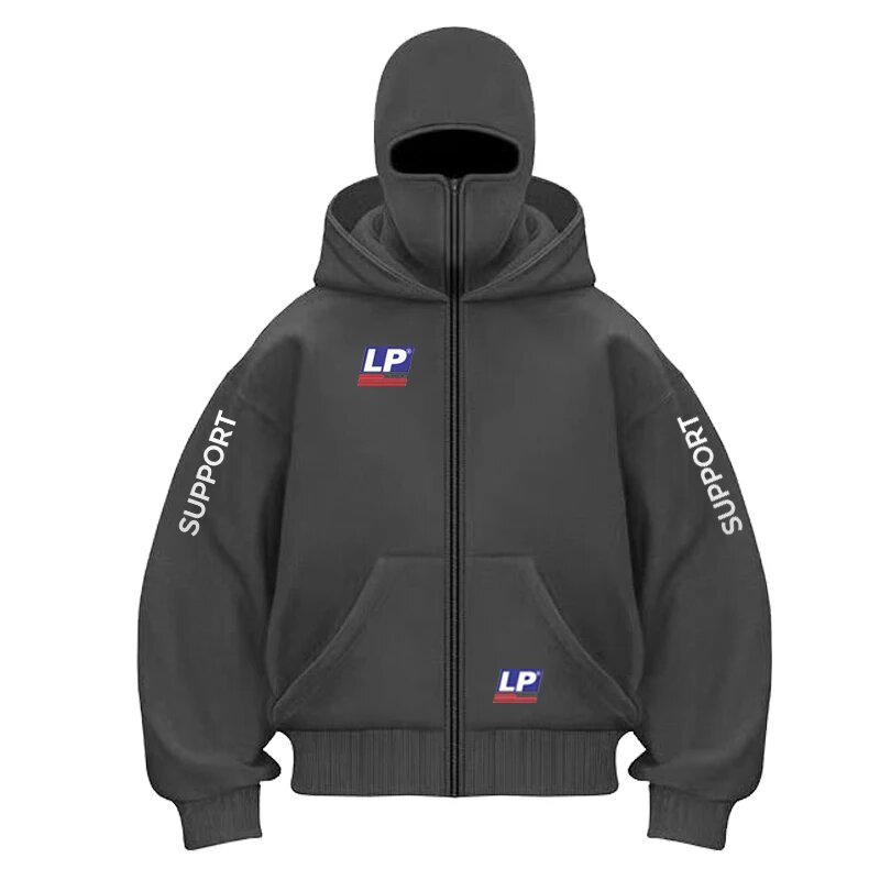 Черная спортивная толстовка LP SUPPORT с капюшоном