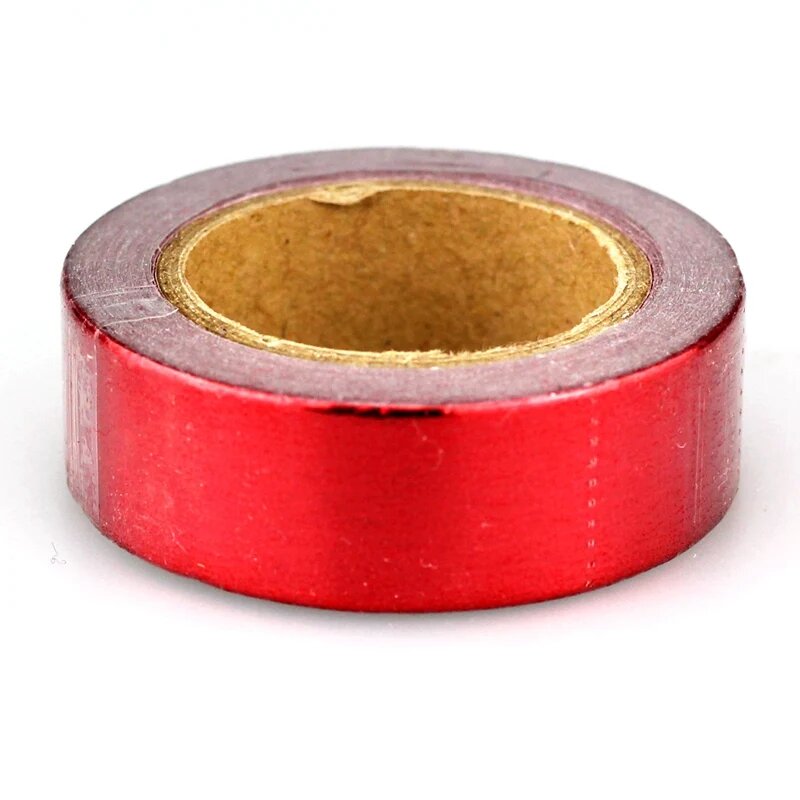 Красная фольгированная лента Washi Tape